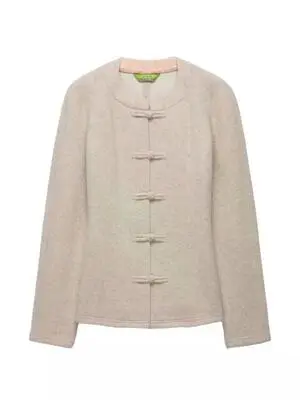 Shanghai Tang Raglan-sleeve Frog-button Jacket - Neutrals
