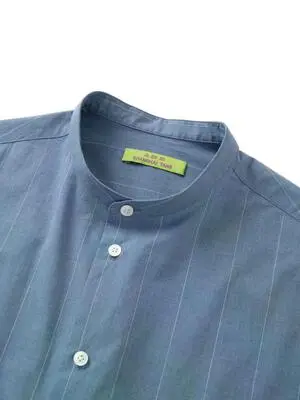 Shanghai Tang Coin-embroidered Mandarin-collar Shirt