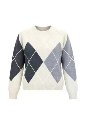 Marella Argyle-intarsia Raglan-sleeve Sweater