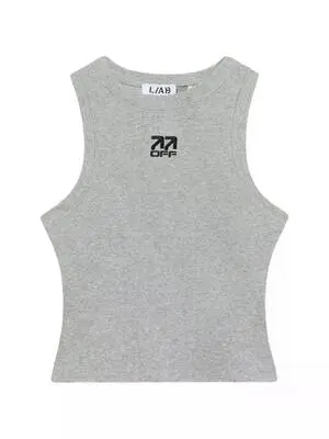 L/AB C/O OFF-WHITE Logo-print Tank Top - Grey