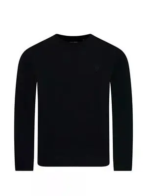 LYLE & SCOTT Logo-patch Crew-neck Sweater - Black