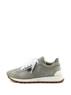 Brunello Cucinelli Monili-embellished Low-top Sneakers - Grey