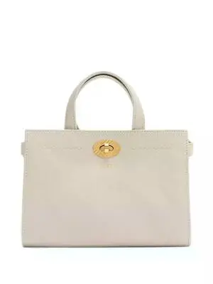 Burberry Micro Cotswolds Check Tote - Neutrals
