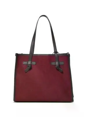 GIANNI CHIARINI Marcella Leather-trim Shoulder Bag - Neutrals