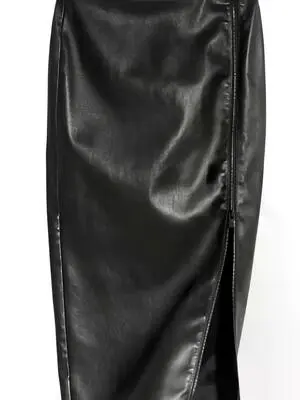 Gucci Zip-detail Leather Midi Skirt