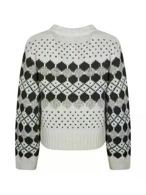 Max Mara Geometric-pattern Wool-blend Sweater
