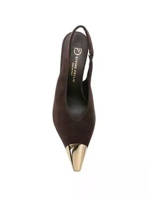 DIVINE FOLLIE Metal-toe Slingback Pumps