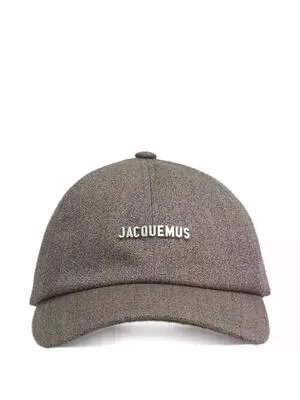 Jacquemus Wool Cap With Logo - Grey
