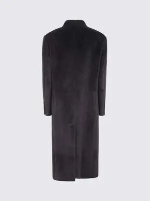 Tagliatore Long Double-breasted Coat In Alpaca And Virgin Wool Blend