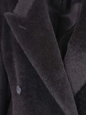 Tagliatore Long Double-breasted Coat In Alpaca And Virgin Wool Blend
