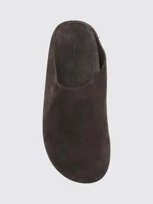 THE ROW Hudson Suede Low-heel Mules With Round Toe
