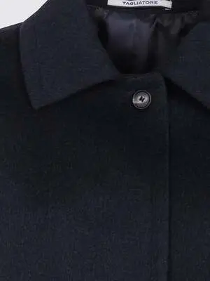 Tagliatore Single-breasted Knee-length Coat In Wool And Cashmere