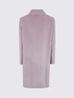 Tagliatore Single-breasted Knee-length Coat In Alpaca And Virgin Wool