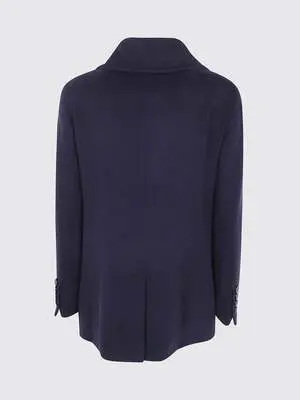 Tagliatore Double-breasted Short Coat In Virgin Wool And Cashmere