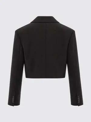 Patrizia Pepe Cropped Single-breasted Blazer With Peak Lapels
