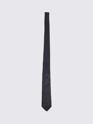 Our Legacy Pure Silk Tie With Graphic Print - Black