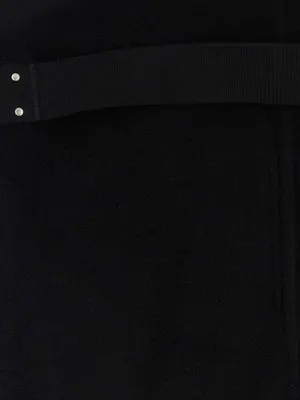 Rick Owens Hooded Single-breasted Short Coat In 100% Cashmere