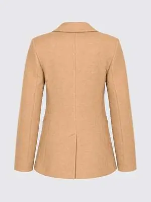 Max Mara Slim Fit Single-breasted Wool Blazer With Peak Lapels