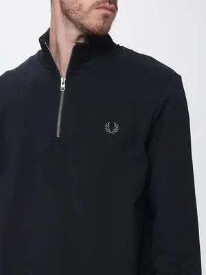 Fred Perry High Neck Half-zip Cotton Sweatshirt