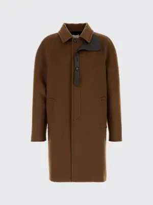 Bottega Veneta Single-breasted Wool And Cashmere Coat With Leather Collar