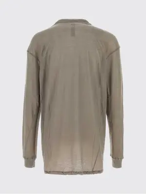 Rick Owens Oversized Long-sleeved Cotton T-shirt With Dropped Shoulders - Grey