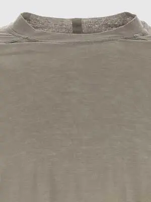 Rick Owens Oversized Long-sleeved Cotton T-shirt With Dropped Shoulders - Grey