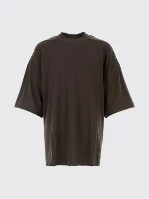 Rick Owens Oversized Short-sleeved Cotton T-shirt Grey