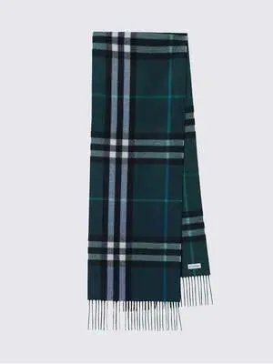 Burberry Pure Cashmere Scarf With Tartan Pattern And Fringed Edges
