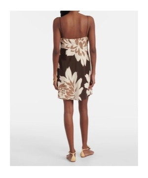 SIR. Floral Silk Satin Slip Dress