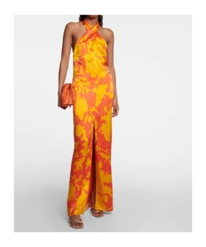 SIR. Printed Silk Maxi Dress