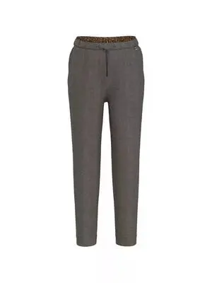 MARCCAIN Rhodos Drawstring-cropped Tapered Trousers - Grey