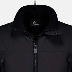 Moncler Classic-fit High-collar Down Cardigan