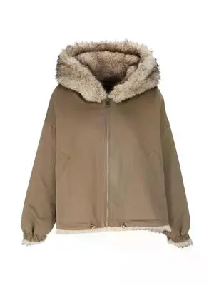 BULLY Faux-fur Trim Hooded Jacket - Brown