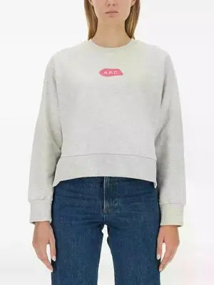 A.p.c. Logo-print Sweatshirt - Grey