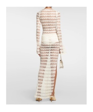 AYA MUSE Semi-sheer Lace Maxi Dress