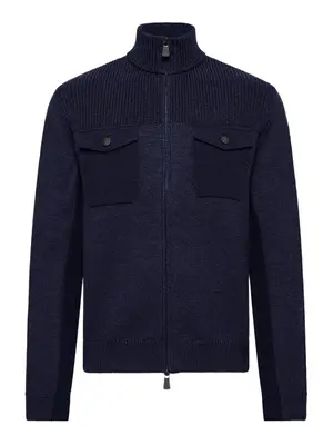 Moncler Zip-up Turtleneck Cardigan