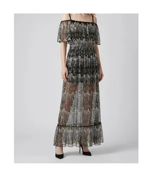 Rabanne Sequin-embellished Cold-shoulder Maxi Dress