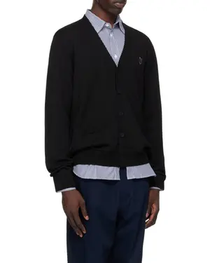 Maison Kitsuné Fox Head Patch Knit Cardigan