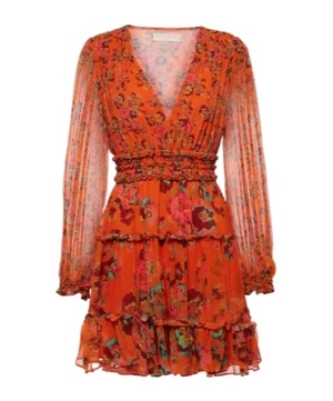 Ulla Johnson Floral Print Long Dress - Red