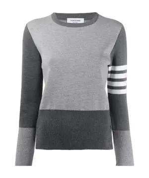 Thom Browne 4-bar Milano Stitch Jumper - Gray