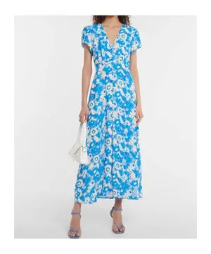 Rixo Floral Crepe Printed Dress