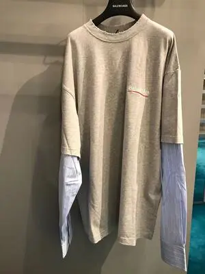 Balenciaga T-shirt Political Campaign Layered In Grigio - Gray