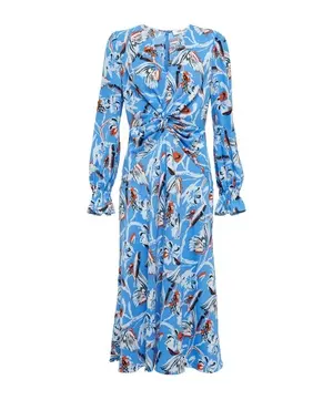 Diane Von Furstenberg Anaba Printed Crepe Midi Dress