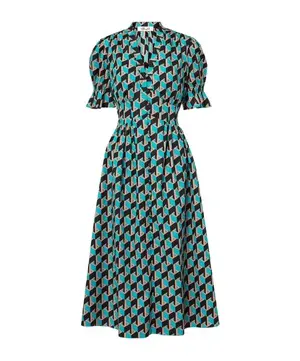Diane Von Furstenberg Erica Printed Midi Dress