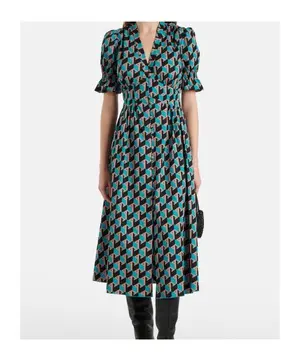Diane Von Furstenberg Erica Printed Midi Dress