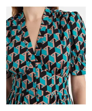 Diane Von Furstenberg Erica Printed Midi Dress