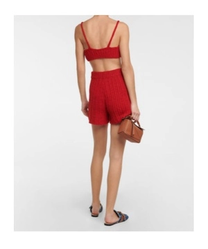 Alanui Ribbed-knit Alpaca-blend Shorts