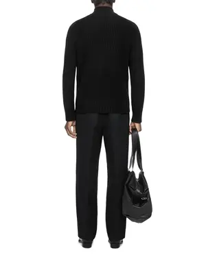 ALLSAINTS Enzo Cashmere Ribbed Funnel Neck Sweater