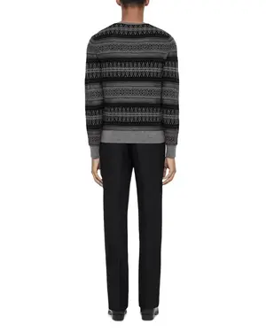 ALLSAINTS Ash V Neck Fair Isle Wool Sweater