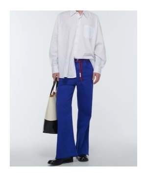 Marni Mid-rise Straight Cotton-blend Pants